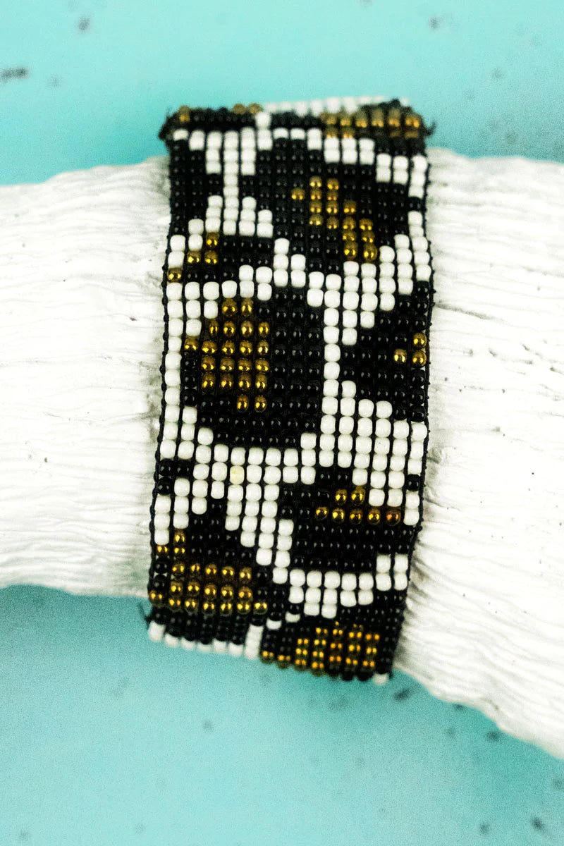 Snow Leopard Seed Bead Bracelet – Lovebug Boutique